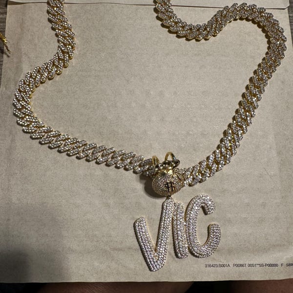 Full Iced Out 15MM Cuban Link Chain,baugette Chain,personalized Hip Hop ...