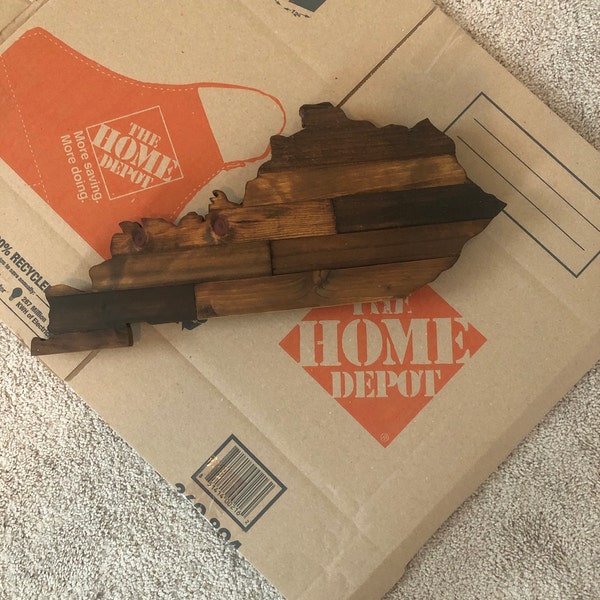 Kentucky Rustic Wood State Cut Out, Wooden Kentucky State Outline ...