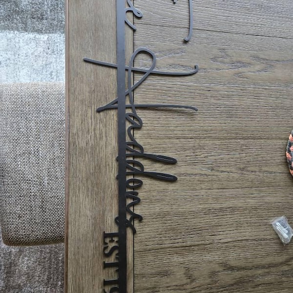 Personalized Modern House Number Sign, Square Metal House Letters ...