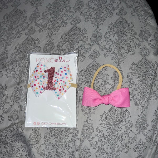 Custom Birthday Hair Bow | Girl's Birthday Gift | Tulle Fabric Hair ...