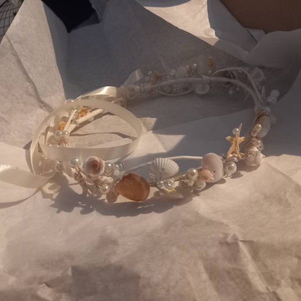 Beach Seashell Headpiece, Beach Wedding Hair Vine, Shells Crown ...
