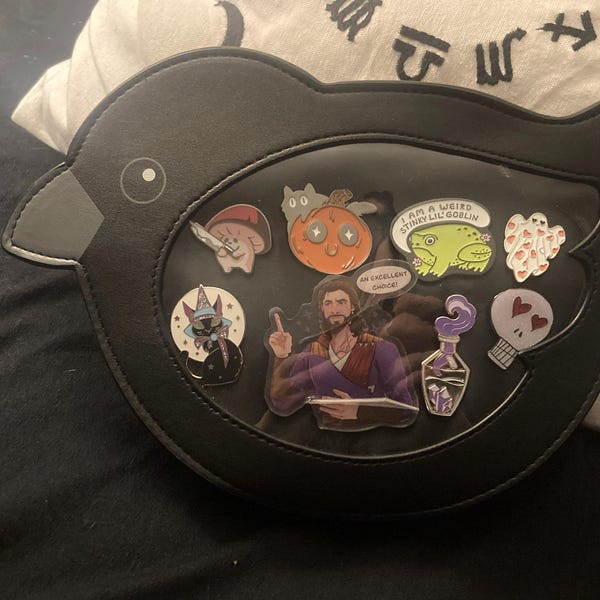 Crow Ita Bag Black Crossbody Purse - Etsy