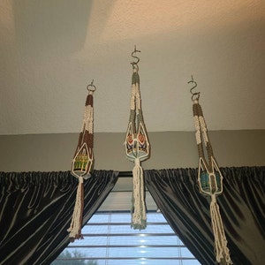 Rustic Macrame Wall Art Painting of Macrame Beach and Sun on - Etsy