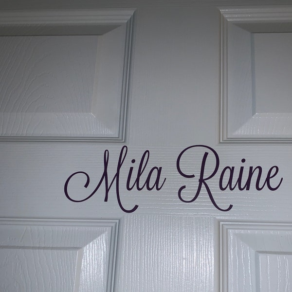 Name Door Decal - Child Name Bedroom Door Decor - Removable Adhesive ...