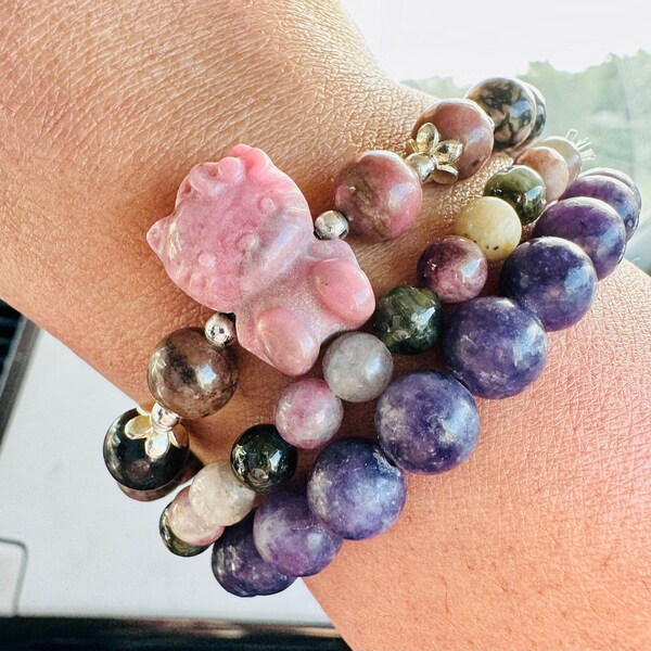 Crystal Hair Claw Clips Crystal Chips Rose Quartz Amethyst Apatite ...