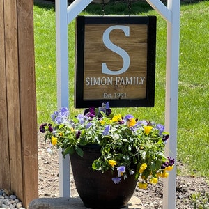 Custom Hanging Yard Sign, Handmade Sign, Personalized Address Sign ...