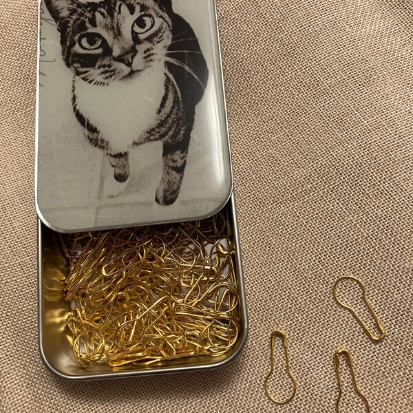 Cat Knitting Notions Tin, LARGE Card Case (026) - Etsy