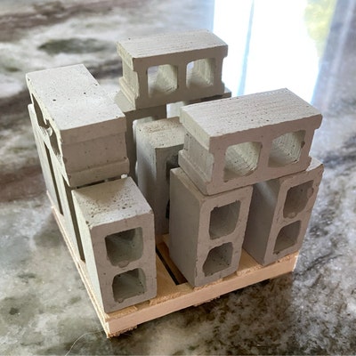 Mini Cinder Blocks Made of Cement With Pallet Premium Quality 1/12 ...