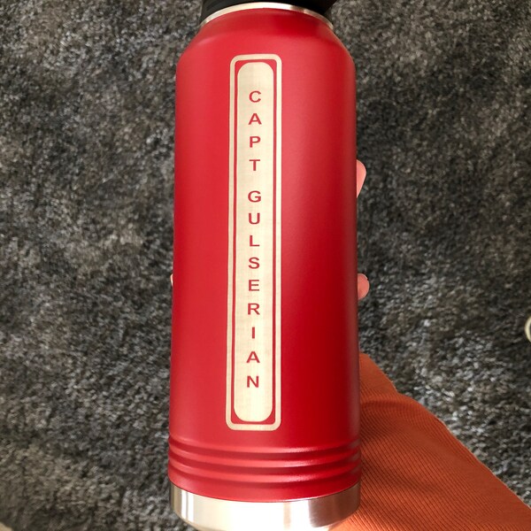 Personalized Fire Extinguisher Water Bottle, Custom Engraved ...