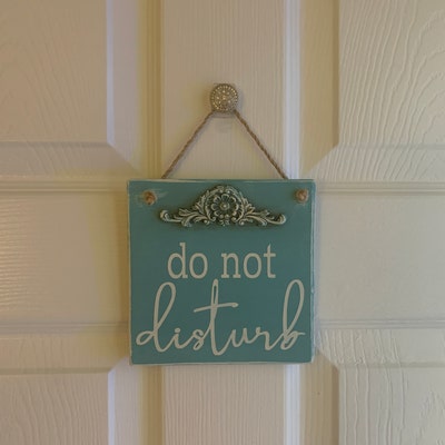 Do Not Disturb Door Sign, Farmhouse Sign for Bathroom or Guest Room ...