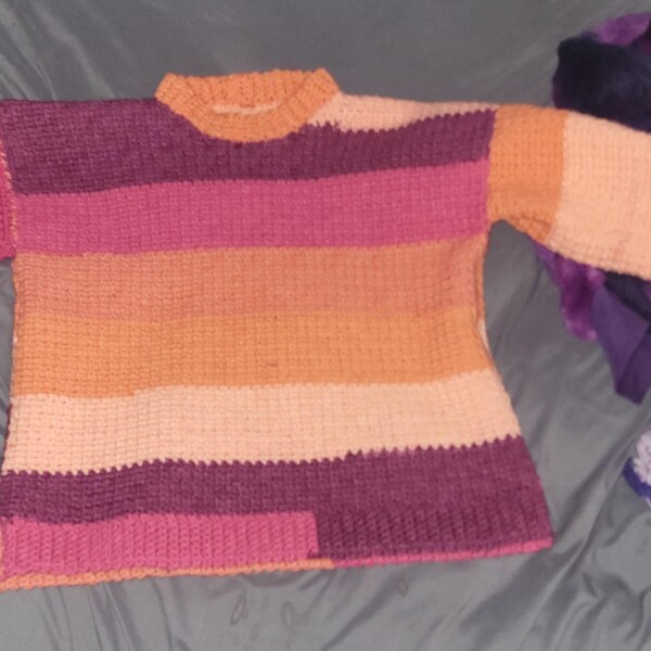 Easy Crochet Pullover Weekend Snuggle Sweater Cosy Slouchy Winter ...