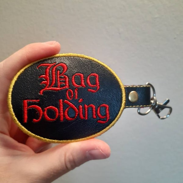 Embroidered Bag of Holding Key Fob, Dnd Keychain, Dungeons and Dragons ...