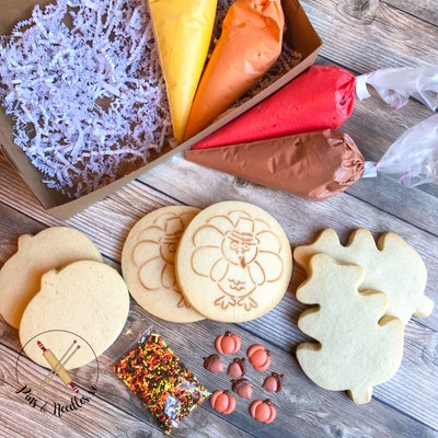 DIGITAL PYO Turkey With Hat Stencil, Thanksgiving, Cookie Stencil, Svg ...