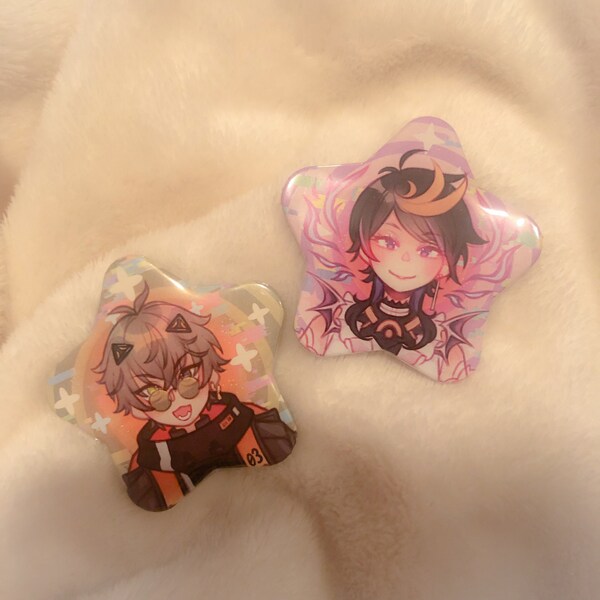 Nijisanji Vtuber | Star Buttons - Etsy