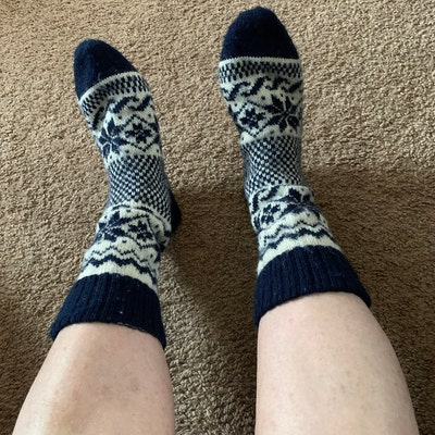 Classic Scandinavian Wool Socks With Patterns. Women and Men Wool Socks ...