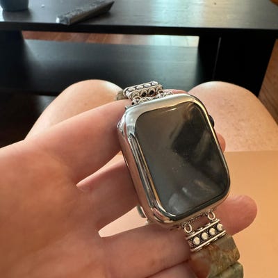 Leather Handmade Strap for Apple Watch Straight and Slim Band 9, 8, 7 ...