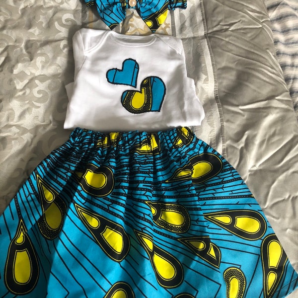 African Print Kids Clothes Ankara Baby Girl Dress Matching Kente ...