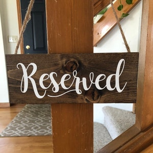 Wedding Reserved Sign Wood Reserved Sign Reserved Sign Wedding Signs ...
