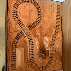 Cherry 3D Golf Course Cribbage Board - Etsy