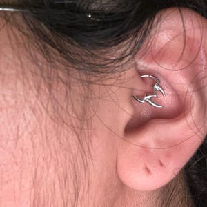 16g Skull Horns Solid Surgical Steel Septum Clicker 1/4 6mm Nose Ring ...