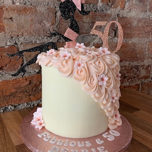 Two Piece Lady With Age Silhouette Cake Topper - Etsy