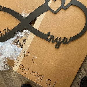 Personalized Wedding Gift for Couple Custom Infinity Sign Wedding Date ...