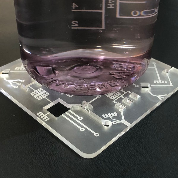 Circuit Board Coaster | Transparent Engraved Coaster | Computer Geek ...