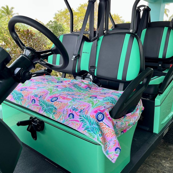 Golfcart Seat Cover in Rollin in My Pink Caddy Golf Cart Seat Blanket ...