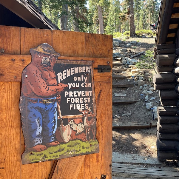 SMOKEY THE BEAR Vintage Faux Metal Sign - Etsy