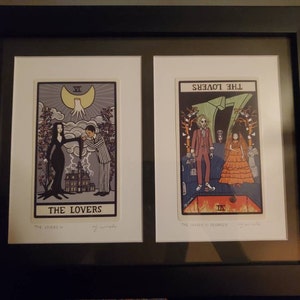 The Lovers VI Tarot Card Art Hand-cut Art Card Mounted on - Etsy