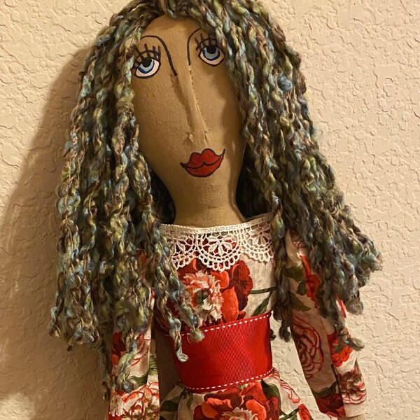 Primitive Colonial Man Cloth Art Doll, Thanksgiving Decor, Art Doll ...
