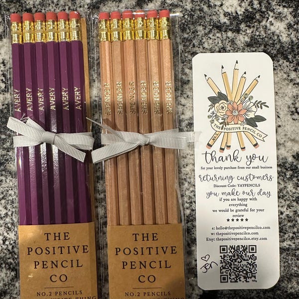 Personalized Pencils, 12 Pencil Set, Stocking Stuffer, Christmas Gift ...