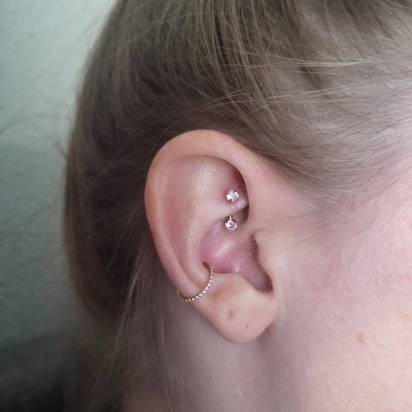 16G / 18G Conch Clicker Hoop, 16g/18g Conch Ring, Slim Hoop Earring ...