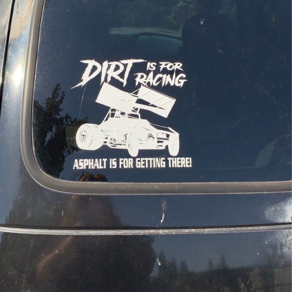 Dirt is for Racing - Sprint Car Decal - Etsy