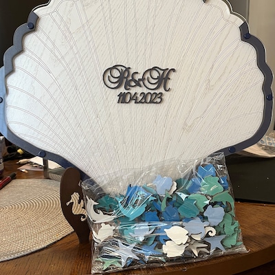 Sea Shell Shape Guest Book Beach Wedding Guestbook Tropical - Etsy