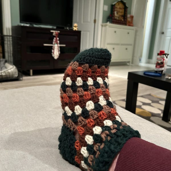 CROCHET PATTERN Granny Socks, Granny Stripe Socks, Crochet Socks, Crochet Slippers, Crochet ...