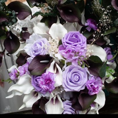 Pack of 20 Long Stem Black Rose With Glitter Trim Centerpiece Bouquet ...