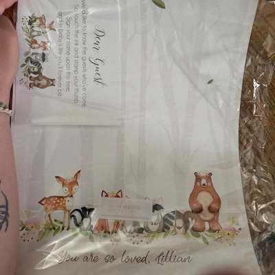 PRINTABLE 5X7 Woodland Animal Signs Set of 8, Woodland Nursery Signs ...