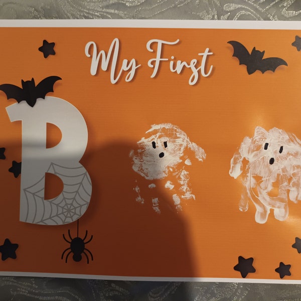 My First Boo / 1st Halloween Ghost Footprint Handprint Art Craft Child ...
