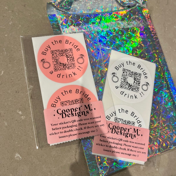 Buy the Bride a Drink Sticker | Venmo Sticker | Venmo QR Sticker ...