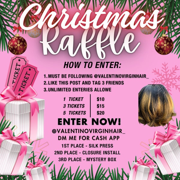 Christmas Raffle Flyer, Christmas Flyer, DIY Flyer Design Template ...