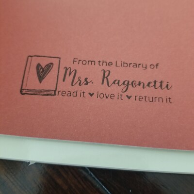 Customized Librarian Stamp, From the Library of Script Stamps, Self ...
