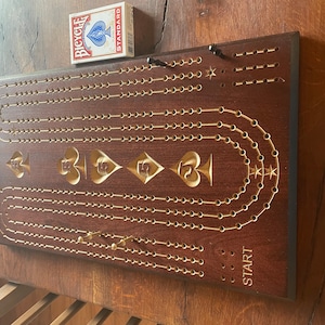 4 Person Extra Large Cribbage Board With Large Metal Pegs - Etsy