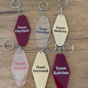 Funny Custom Keychains Trendy Unique Motel Keyring Choose - Etsy