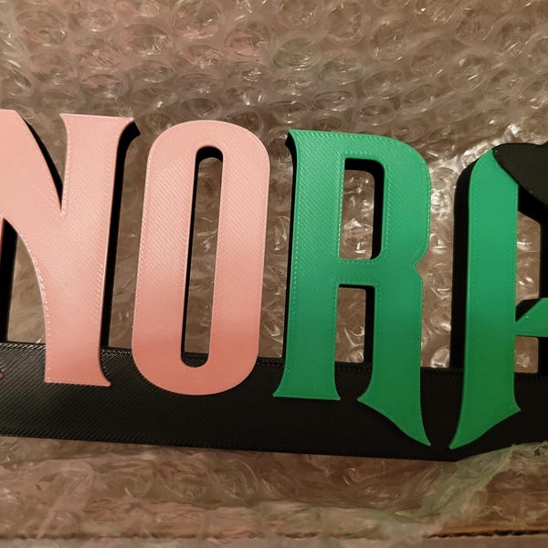 3D Printed Wicked Style Custom Name Plate - Etsy