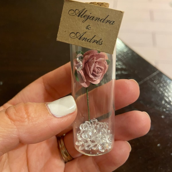 Rose Custom Wedding Favors for Guests, Personalized Party Favors, Dusty ...