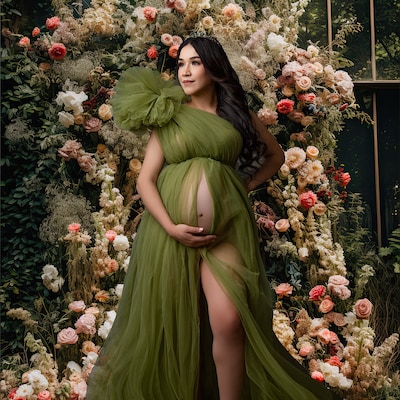 Purple Floral Art Digital Backdrops Maternity Backdrop - Etsy