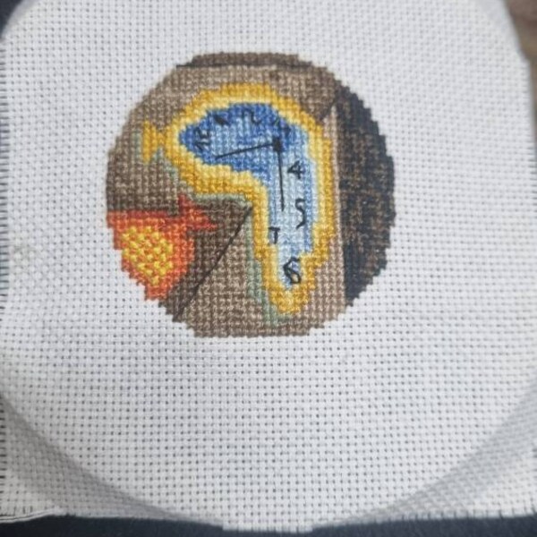 Miniature Round Cross-stitch Art Ocean Wave Embroidery for Beginners ...