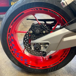 BMW S1000RR Wheel Decals Set S1KRR Sticker Rim Set S 1000RR Fluorescent ...