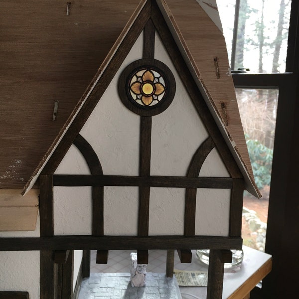 Miniature Stained Glass Round Window. VENEZIA Diorama Series, Dollhouse ...